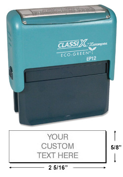 Xstamper ClassiX Eco-Friendly Custom 5 Line Self-Inking Stamp